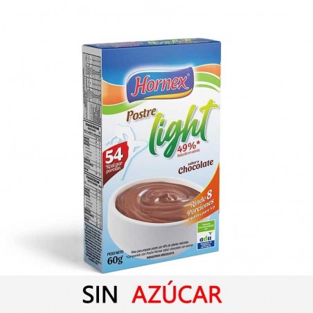 Hornex Polvo Para Preparar Postre Sabor Chocolate Sin Azucar 60Gr