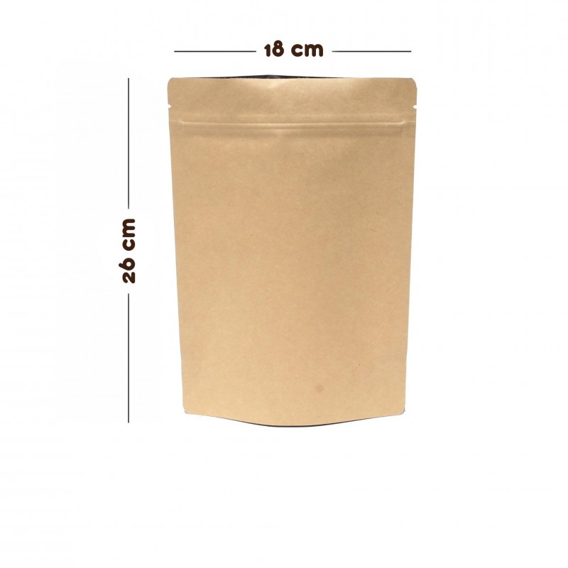 Bolsa Kraft Ziploc Aluminizada 18Cmx26Cm